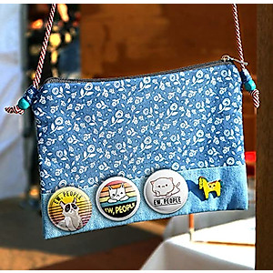 Creanoso Funny Cat - Ew, People Button Pins (1-Set X 10 Buttons) - Stocking Stuffers Premium Quality Gift Ideas for Children, Teens, & Adults - Corporate Giveaways & Party Favors