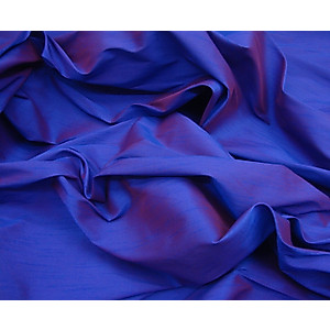 LUVFABRICS 58" Wide Purple Two Tone Shantung Dupioni Faux Silk Fabric Per Yard