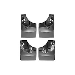 WeatherTech Custom No Drill Splash Guard MudFlaps for Ford F-150 - Front & Rear Set (110044-120044), Black