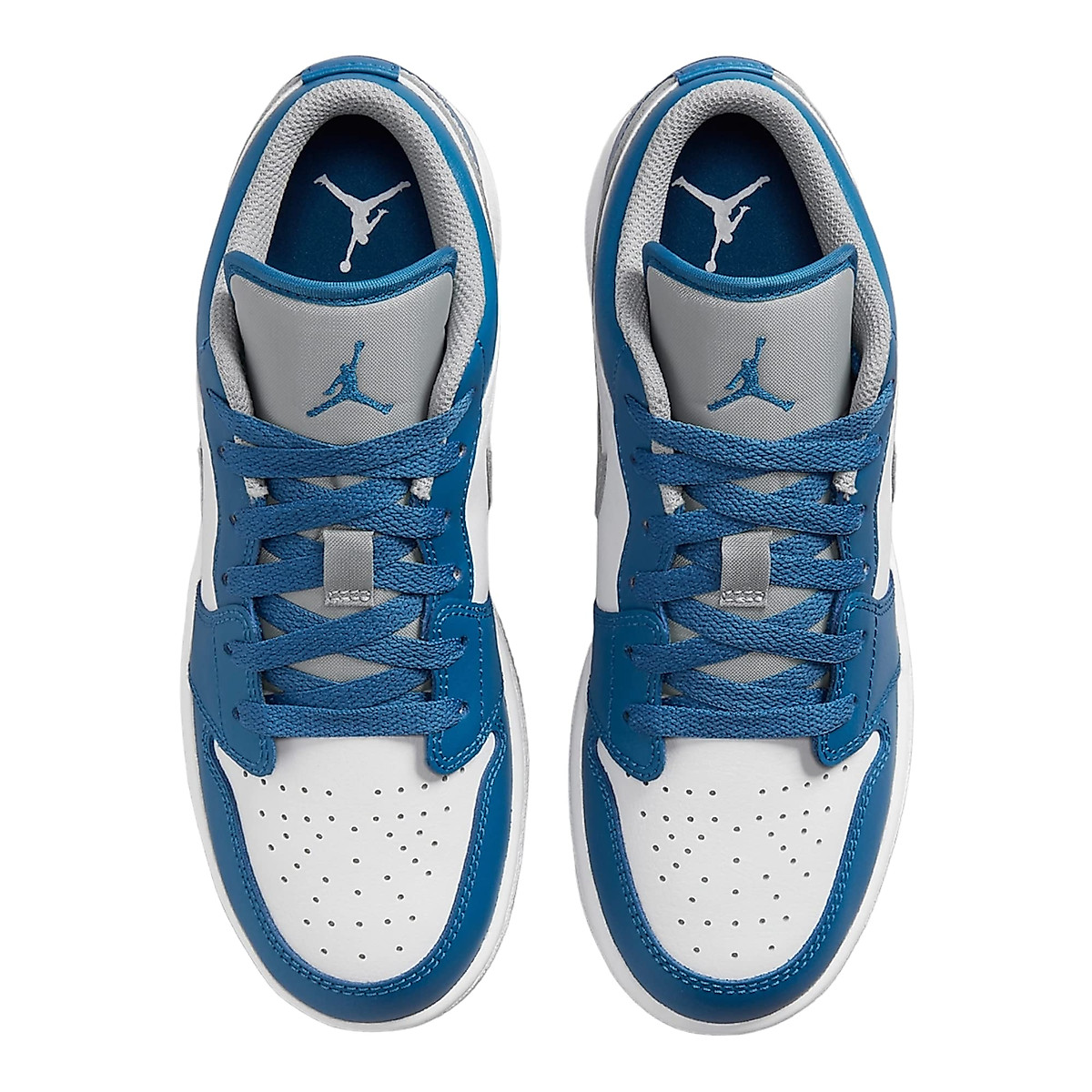 Jordan Nike 1 Low Grade School True Blue/Cement Grey-White 553560-412 6Y