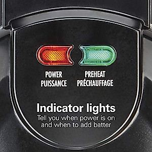 Hamilton Beach 26201 Belgian Waffle Maker with Removable Nonstick Plates, Double Flip, Makes 2 at Once, Black