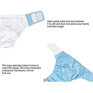 Adult Cloth Diaper Washable Diapers Elderly Cloth Diaper Breathable Incontinence Pants Reusable Adjustabl Underwear Overnight Leakfree for Elderly Incontinence Care(Blue)