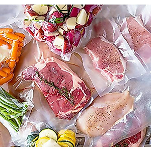 Beeiee Vacuum Sealer Bags for Food Saver 8" x 50', Seal a Meal, Rolls with BPA Free,Heavy Duty,Great for vac storage, Meal Prep or Sous Vide