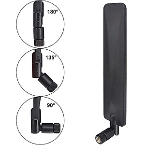 Kaunosta 4G LTE Antenna 10DBI SMA Male Antenna WiFi Aerial Omnidirectional Antenna 700-2700 MHz for WiFi Router Long Range Receiver Wireless Network Card 4G LTE Security Camera 2pcs