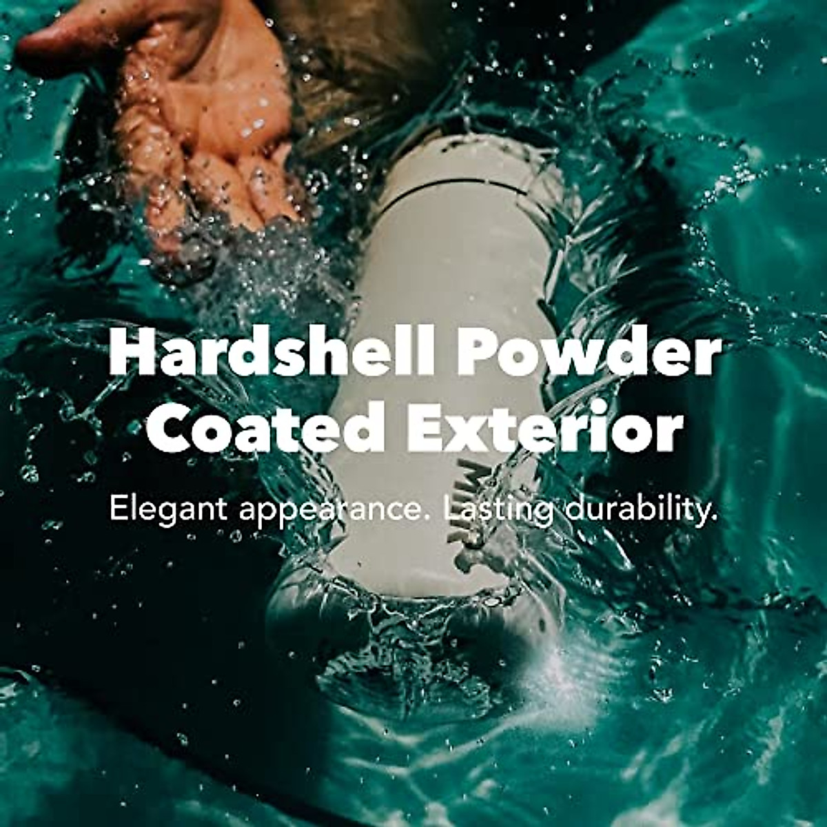 MiiR, Flip Traveler, Double-Wall Vacuum Insulated with Leakproof Lid, BPA-Free Stainless Steel Construction, Sandstone White, 16 Fluid Ounces