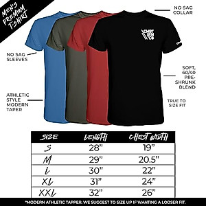 Combat Iron Bend Don't Break Barbell Skull Men's Graphic Short Sleeve T-Shirt - Athletic Fit Tees Men (Black, Medium)