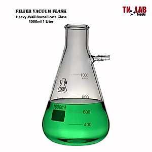 Filter Flask Borosilicate Glass Vacuum Filtering Flask 1,000ml 1L