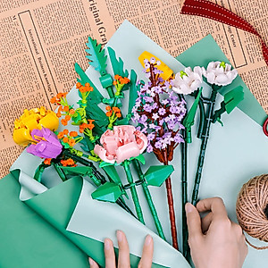 PREBOX Flower Bouquet Building Toy Sets for Girls and Adults - Best Birthday Gifts for Girl, Her, 6-8 10-12 14+ Year Old, Flowers Craft Build Blocks Kit 832 pcs