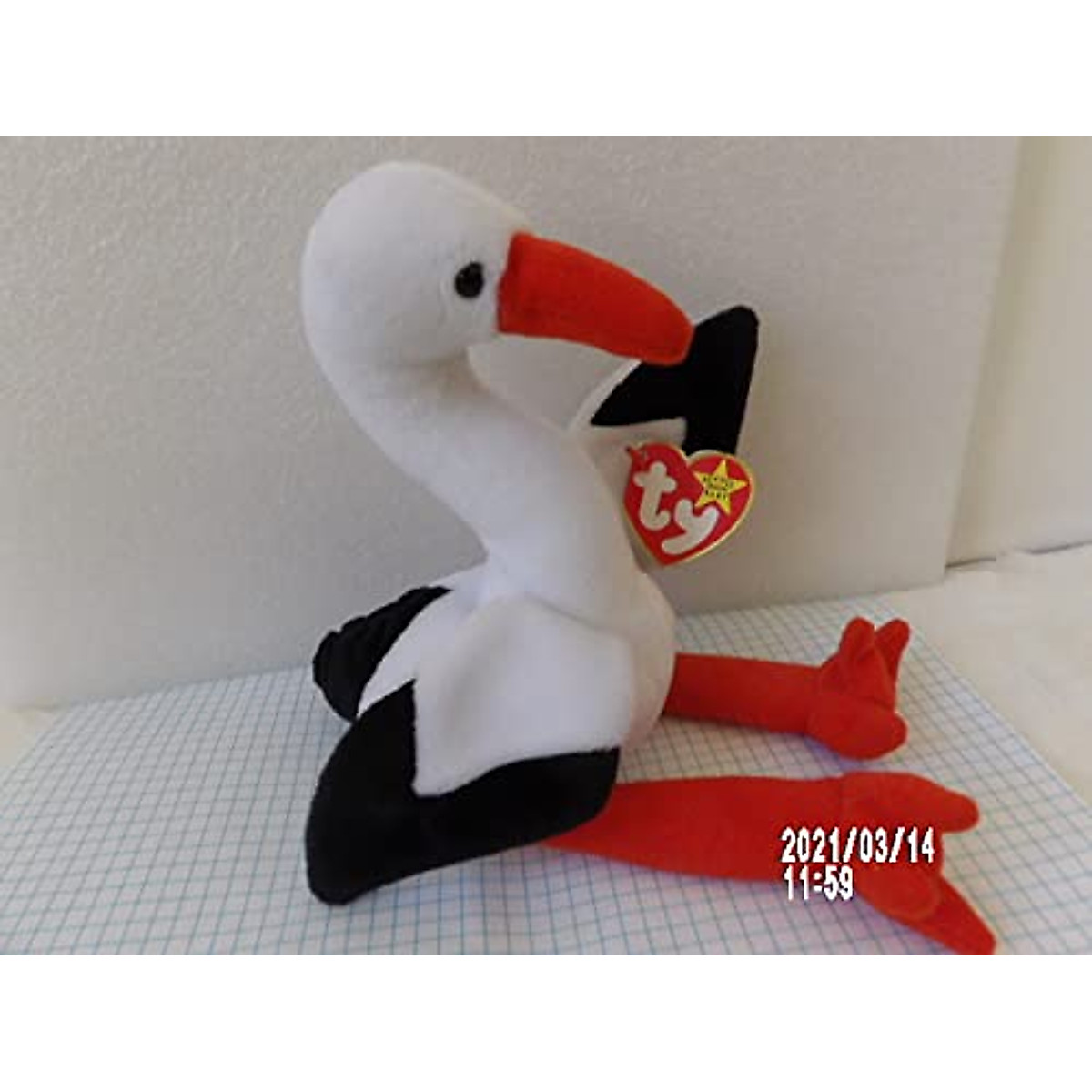 Beanie Babies Baby Ty Stilts Stork Bird w/ Tag ^G#fbhre-h4 8rdsf-tg1334286