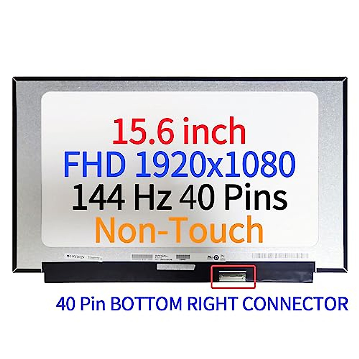 15.6" Screen Replacement for DELL DP/N 0F5TKP F5TKP 144Hz LCD Display Panel 40Pins FHD 1920(RGB)*1080 Non-Touch