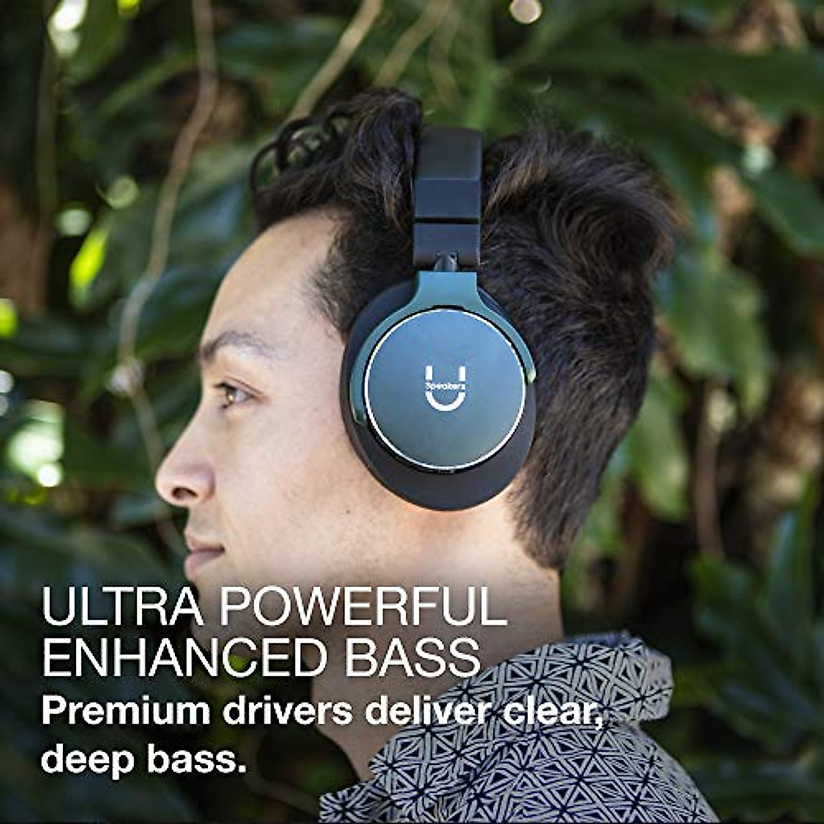 U Evolve Wireless Headphones, Lux Memory Foam Cushion Earpads, High-Fidelity Audio Deep Bass Active Noise Cancelling Over Ear Headphones with Microphone Bluetooth, 25 Hours Playtime