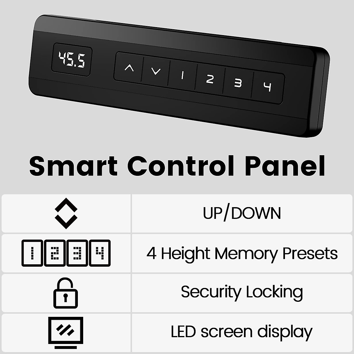 IWEICARE Computer Workstations Electric Adjustable Standing Desk Frame, Stand up Desk Frame, Sit Stand Desk Legs with Memory Function, Black Frame Only