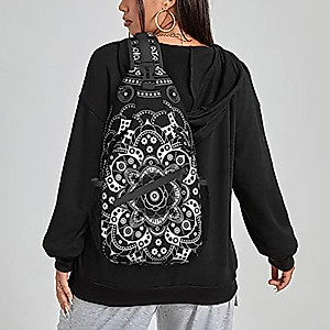 NiuKom Tribal Ethnic Floral Mandala Black Crossbody Bags for Women Trendy Sling Backpack Men Chest Shoulder Bag Gym Cycling Travel Hiking Daypack