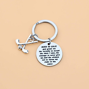 TIIMG Funny Golf Gift Golfer Gift Golfing Keychain Gift for Dad Grandpa Husband Boyfriend Golf Lover Gift Golf Cart Keychain
