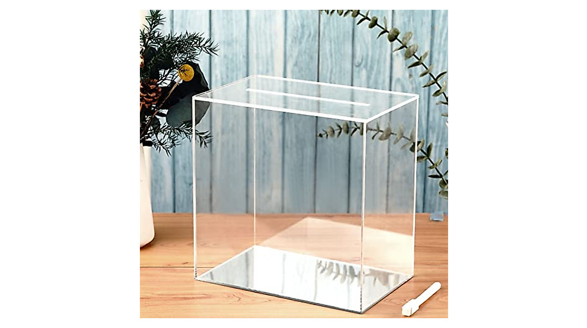 Clear Acrylic Wedding Card Box | Elegant Gift Holder