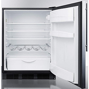 Summit FF63BKBISSHV 24" Compact Refrigerator in Stainless Steel