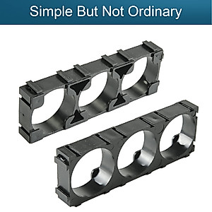 Bettomshin 20Pcs 21700 Lithium Cell Spacer Triple Battery Holder Bracket Battery Pack Bracket for DIY Fixed Battery 21.7mm Hole Dia