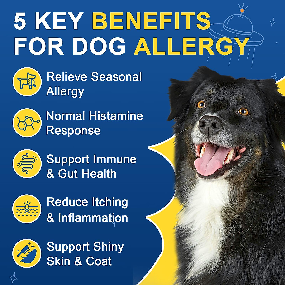 Dog Allergy Relief, Itch Relief for Dogs, Colostrum, Probiotics for Dogs Support Immunity, Omega3, Honey for Dry & Itchy Skin Relief, Seasonal Allergy, Pawlicking, Hot Spot Treatment, 115 Immune Bites