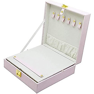 ZZYINH AN207 Pu Leather Simple Storage Jewelry Box Creative Home Earrings Necklace Jewelry Box Portable Dressing Case for Jewelry Gift Box Small Jewelry (Color : Light Purple)