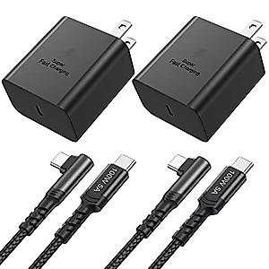 Super Fast Charger Type C, Costyle 45W USB C Charger PPS/PD Fast Charging Block with 6FT Right Angle Type C Cable for Samsung Galaxy S22 S23 Ultra S23 Plus S21 S20 FE,Galaxy Tab S7 S8 Ultra,Steam Deck