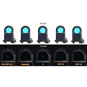 MEPROLIGHT® MEPRO M21 Day and Night Self-Illuminated Fiber Optics and tritium Powered Reflex Red Dot Optic,4.3 Bullseye Reticle, Picatinny.No Batteries no switches