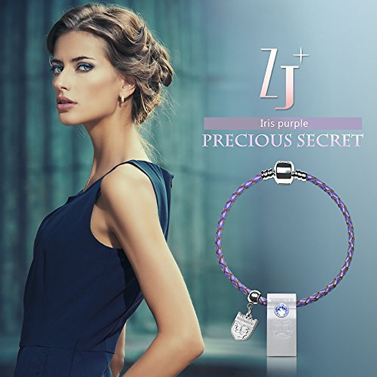 TOPMORE ZJ Series USB3.0 Flash Drive decorated with leather braided bracelet Flash Disk Fashion High speed Memory Stick (64GB, Purple)