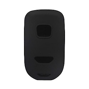 BTSMONE Silicone Full Protective Key Fob Remote Cover Case for 2015 2016 2017 2018 2019 Honda Civic Accord Pilot CR-V 5 Buttons Smart Key Black