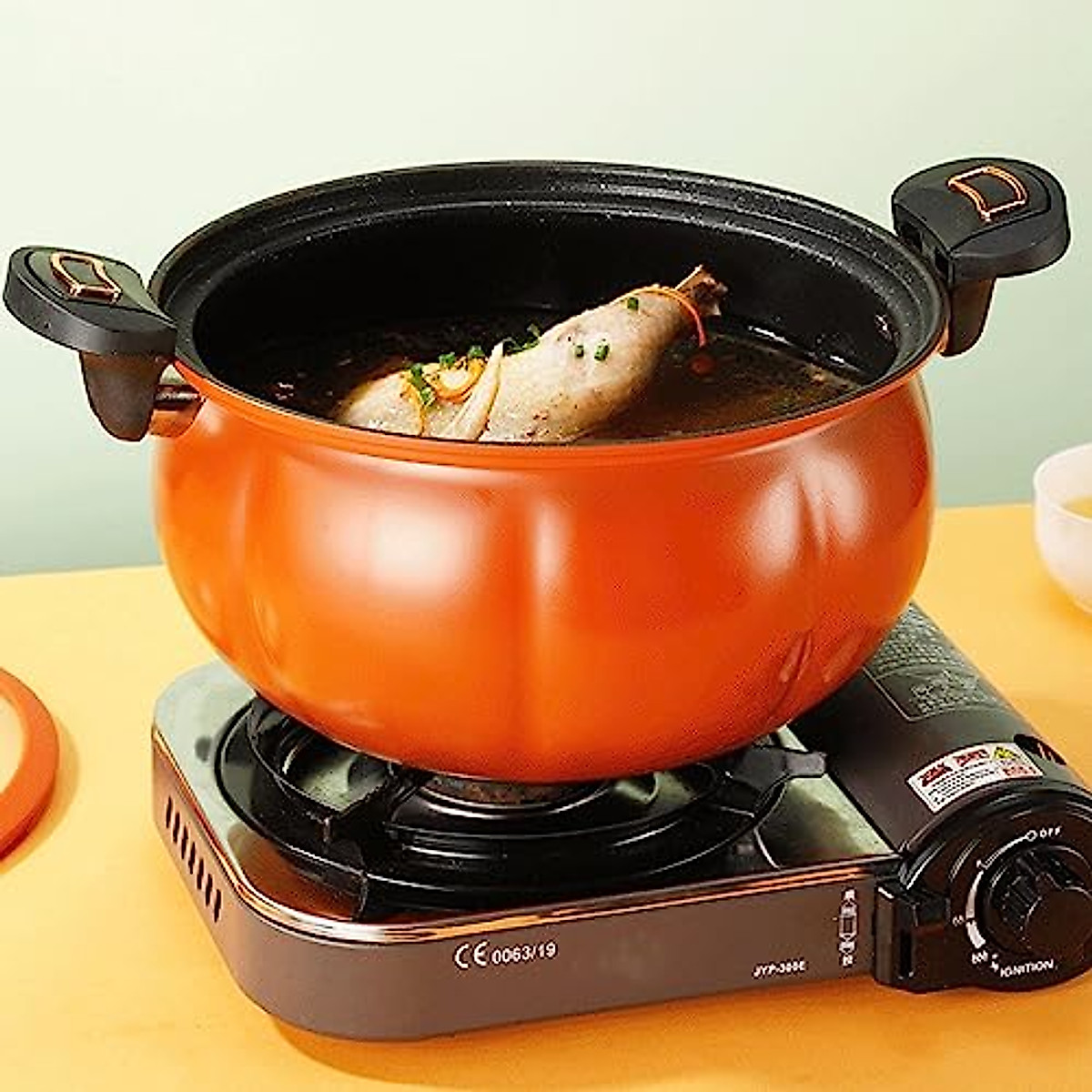 Micro Pressure Cooker, Plumpy Non stick Micro Pressure Pot, 8L Large Capacity Universal Multifunctional Micro Pressure Soup Pot with Glass Lid, Cooking Pot for Gas Stove (28cm)