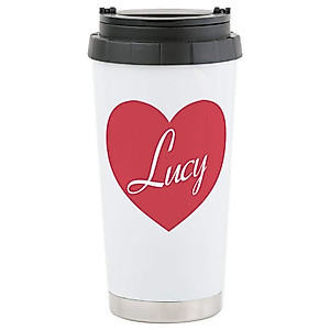 CafePress I Love Lucy Heart 16 Oz Stainless Steel Travel Mug Stainless Steel Travel Mug, Insulated 20 oz. Coffee Tumbler