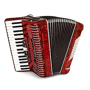 HOHNER 1305-RED Hohnica 72 Bass 34-Key Entry Level Piano Accordion Range G to E