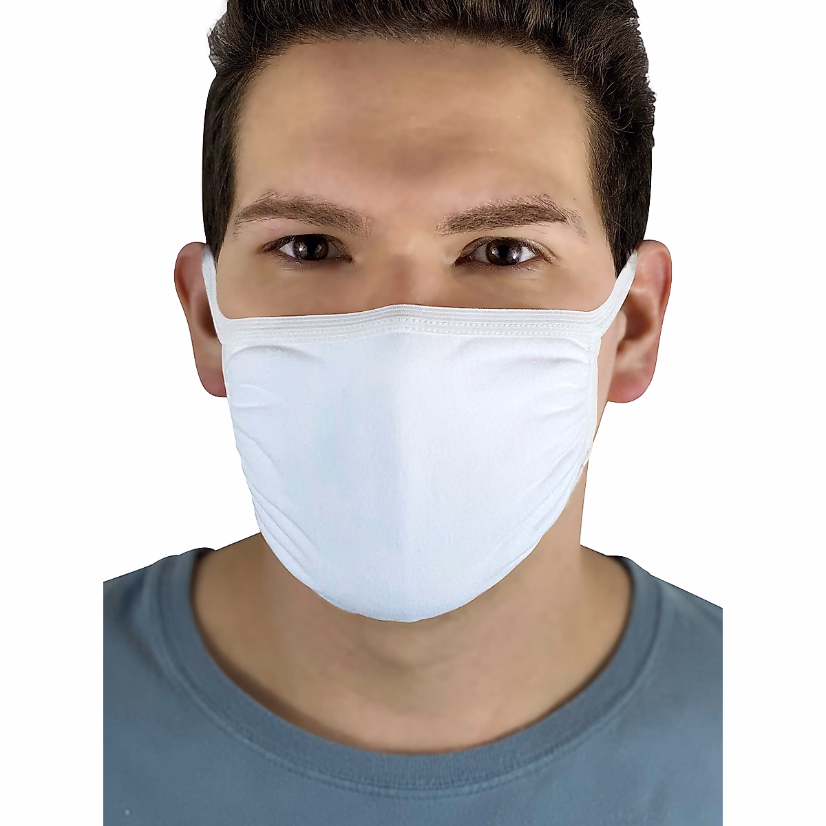 Fruit of the Loom Reusable Cotton Face Mask (Pack of 50 - White)