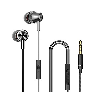 Wired Earbuds with Microphone,3.5MM in-Ear Earphone Noise Isolated&Volume Control for Sports Running Workout Compatible for Laptop & Desktop Computers, Game Players and Other Audio Players 8.2FT