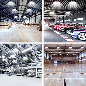 Sararoom 10Packs UFO LED High Bay Light, 200W 20000LM Workshop Lighting, 6500K Daylight White Industrial Lamp High Bay Light, IP66 Waterproof Commercial Bay Lighting for Factories,Garage,Warehouse