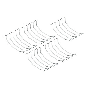 PATIKIL 3.1x0.7 Cage Door Hook, 25Pcs Stainless Steel Durable Singe Wire Water Pipe Latch Hook for Locking and Fixing Rabbit Pig Poultry Cage, Silver