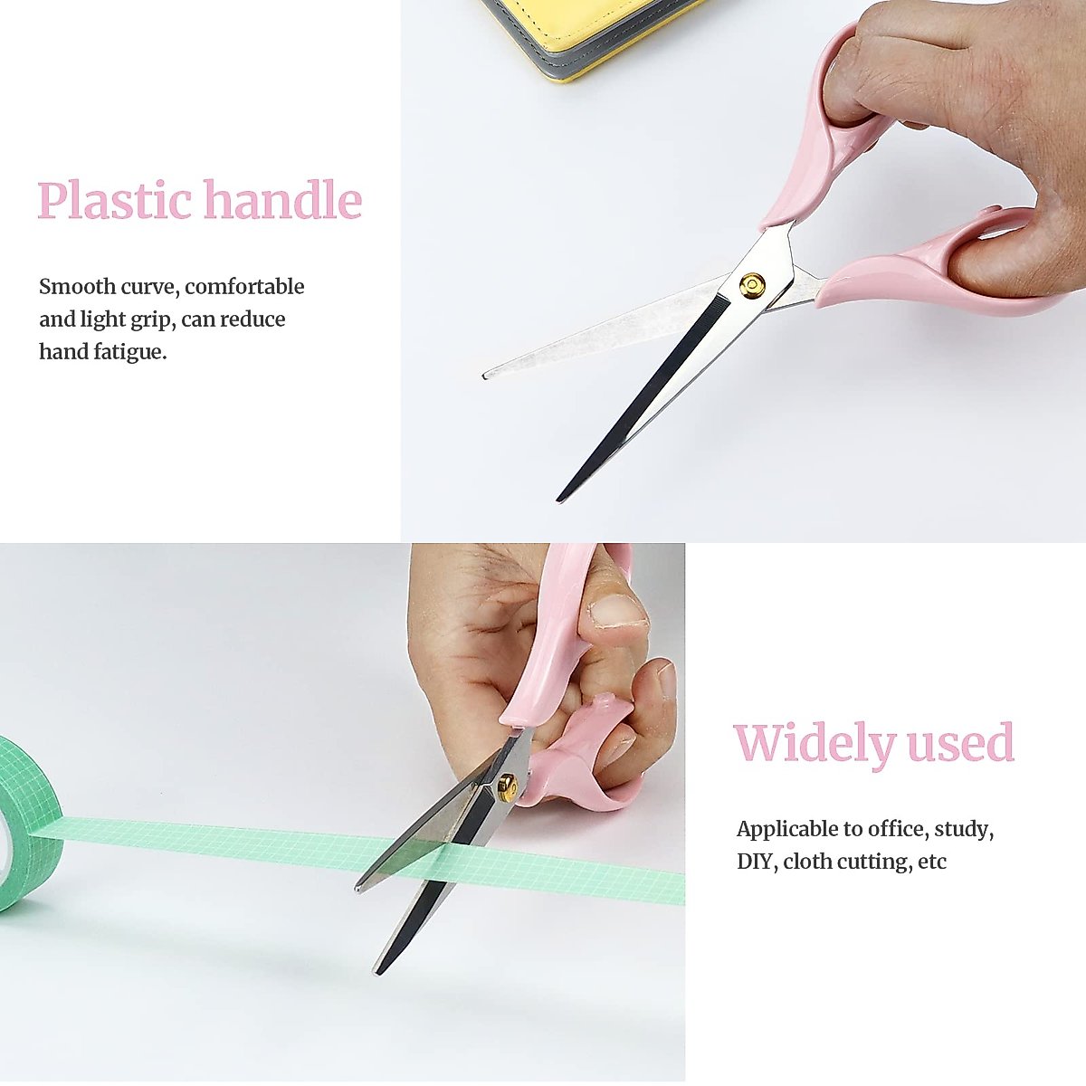 Scissors All Purpose Craft Scissors, Light Pink Multipurpose Fabric Scissors Sewing Scissors Sharp Scissors for Office (Light Pink)