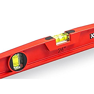 Kapro - 730 Topcast Mason Cast Level - For Masonry and Tilework - Features Shock-Resistant Vials and Strike Pads - Heavy Duty Aluminum - 32 Inch