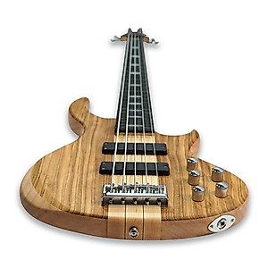 Fretless 5 String Electric Bass Guitar Millettia Laurentii+Okoume body