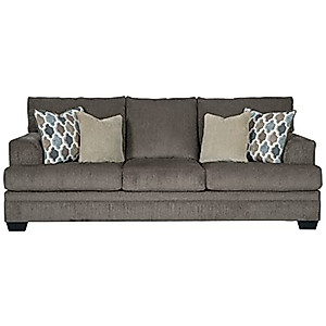 Signature Design by Ashley Dorsten Contemporary Sofa with 4 Throw Pillows, Gray