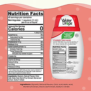 SweetLeaf Water Drops - Strawberry Kiwi Water Enhancer, Sugar Free Sweet Leaf Stevia Water Flavoring Drops, 1.62 Oz Ea (Pack of 2)