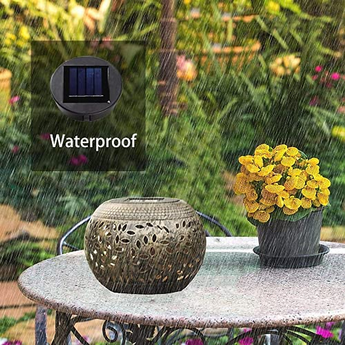 Ostritec 4 Pack Solar Lights Replacement Top, (Top Size 3.15 inch, Bottom Size 2.76 inch)Solar Lantern Light Lids, Waterproof Solar Replacement Top Parts for Outdoor Hanging Lanterns(Warm White)