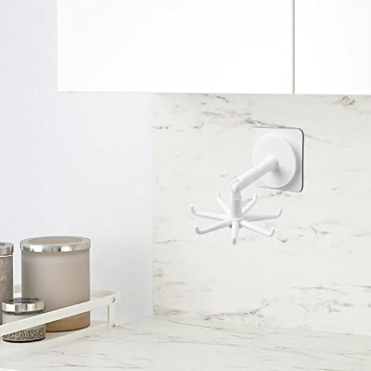 Colcolo 7 Claw Storage 60 Degree Rotation Hangers for Living Room, Office Umbrella Cabinet, White