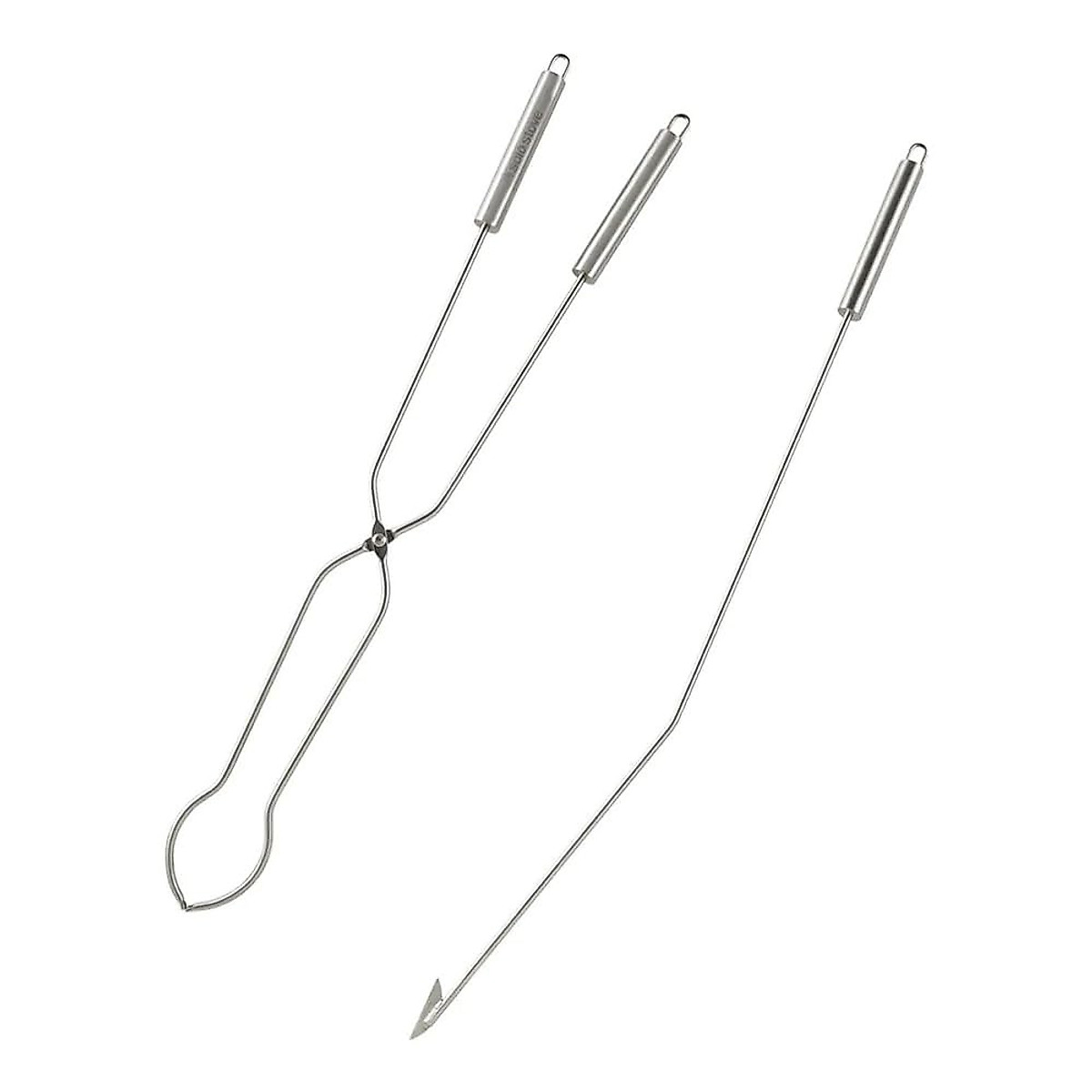 Solo Stove Stainless Steel Fire Pit Tools Tongs for Wood in Fire Pit Includes 2 Pieces. 36.5 inch Fire Pit Wood Grabber Poker and 32 inch Grabber Great for Outdoor Fire Pits and Fire Pit Accessories