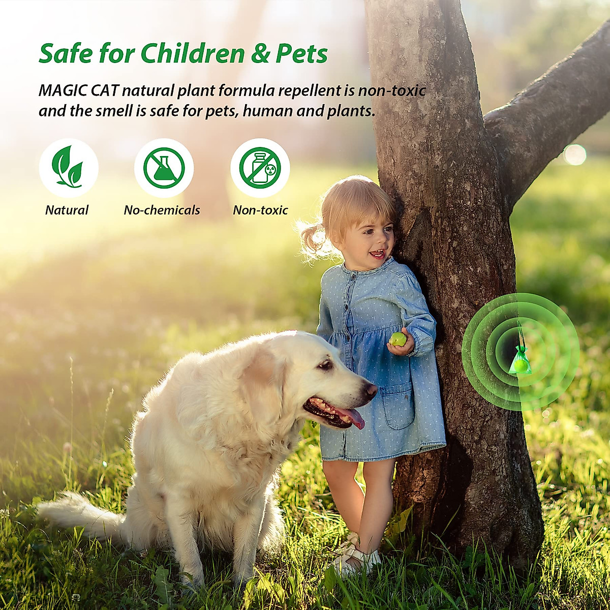 MAGIC CAT Snake Repellent for Yard Powerful, 20 Pack Snake Away Repellent Pet Safe for Yard Lawn Garden Camping Fishing, Natural Plant-Based Repellent Balls for Outdoor & Indoor Snake Control