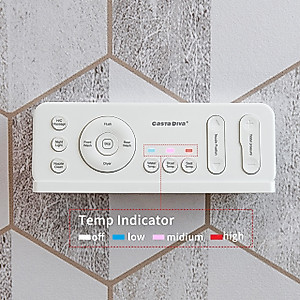 Casta Diva Smart Toilet with Heated Seat, Warm Water Bidet, Off-seat Auto Flushing, Foot Kick Flush, 1.28GPF White Smart Toilets with Remote for Bathrooms (CD-Y070)