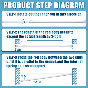 4pcs Window Security Bars Adjustable Sliding Door Guard Security Lock Bar Fixed Window Guard Door Security Devices Window Guards for Children Safety, Patio Door, Anti-Lift (White)