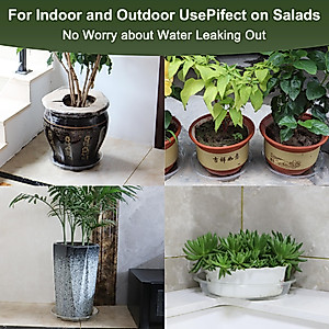 3unshine 24 Pack Plant Saucer, 6 8 10 12 Inch Durable Plastic Plant Water Tray, Black Round Plant Pot Saucers, Flower Drip Tray for Indoor Outdoor Garden