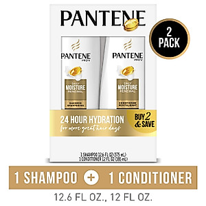Pantene Daily Moisture Renewal Duo set, 12.6 Oz Shampoo and 12 Oz Conditioner