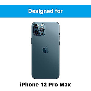GLASS-M [2 Pack] Anti-Blue Light Screen Protector for iPhone 12 Pro Max, Eye Protection Tempered Glass Film, Full Coverage Blue Light Blocking Screen Cover