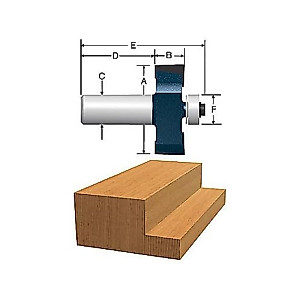 BOSCH 85614MC 1/2 In. x 1/2 In. Carbide-Tipped Rabbeting Router Bit