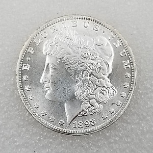 Kocreat Copy 1893-S-Morgan Dollar Plating Silver Coin-Replica U.S Old Original Pre Morgan Souvenir Coin Hobo Coin Lucky Coin Hobby Collection